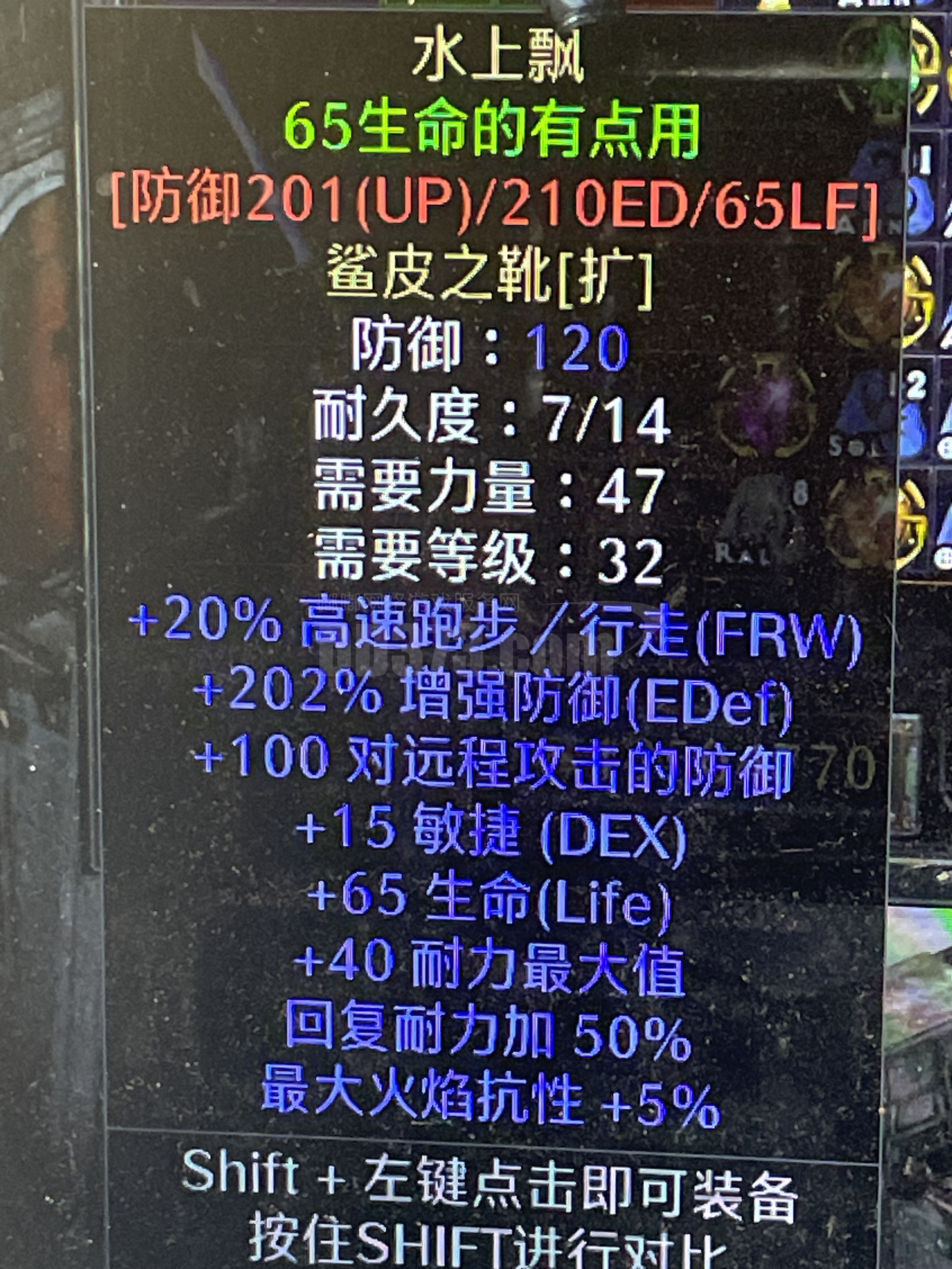 65血，202防御水上漂-DB20251203103009-62356-暗黑2：重制版国服暗金装备&饰品交易平台-DD373.com-嘟嘟网络 ...